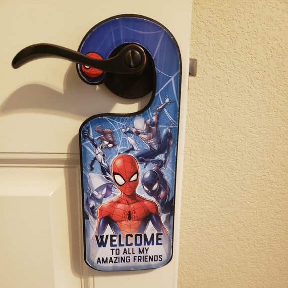 Accessories | Spiderman Bedroom Wooden Hanger Door Sign | Poshmark